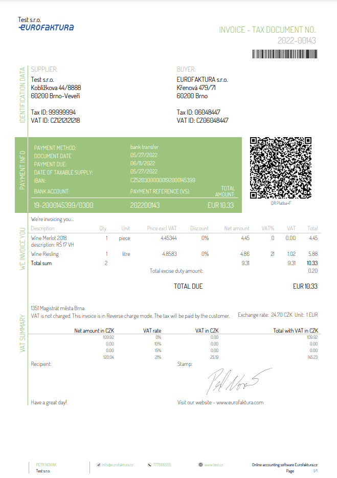 Czechia Free invoicing – Tax compliant cloud invoicing for Central Europe / Online ERP